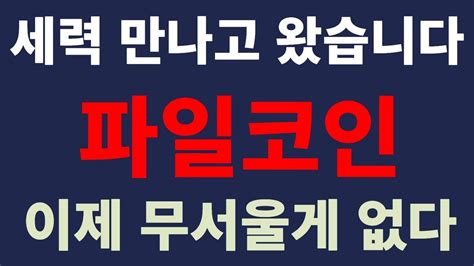 파일코인 세력 만나고 왔습니다 이제 무서울게 없다 Youtube