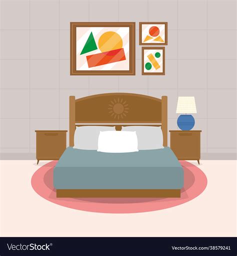 Comfy Bedroom Royalty Free Vector Image Vectorstock