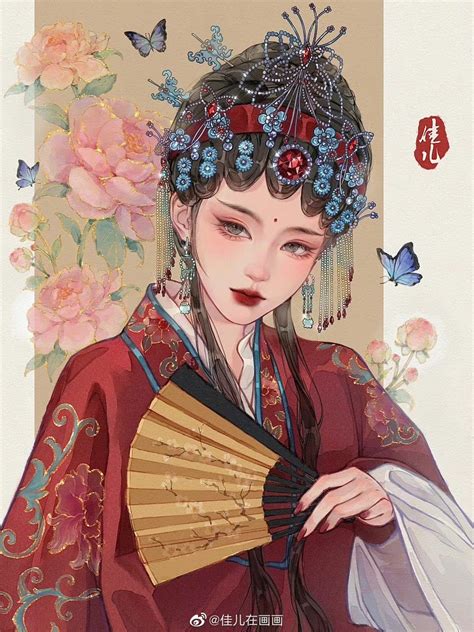 插画分享 画师：佳儿在画画 堆糖，美图壁纸兴趣社区