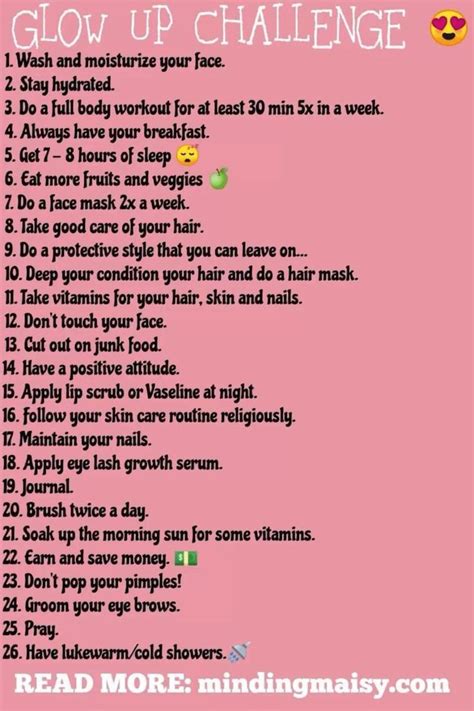 Glow Up Beauty Routine Checklist Self Improvement Tips Beauty Routines