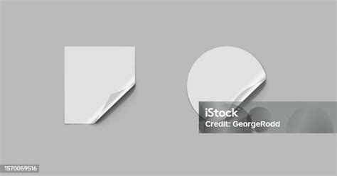 원형 스티커 기호입니다 화이트 라벨 껍질 둥근 모서리와 그림자가 있는 종이 스티커 둥근 플라스틱 격리 모형 곡선 모서리가 있는