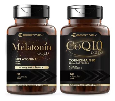 Ecomev Combo Dia E Noite Coenzima Q10 Gold Melatonina Vit B1