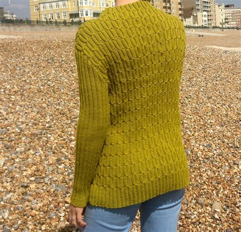 Smocked Ribbed Sweater Knitting Pattern Pdf File Etsy