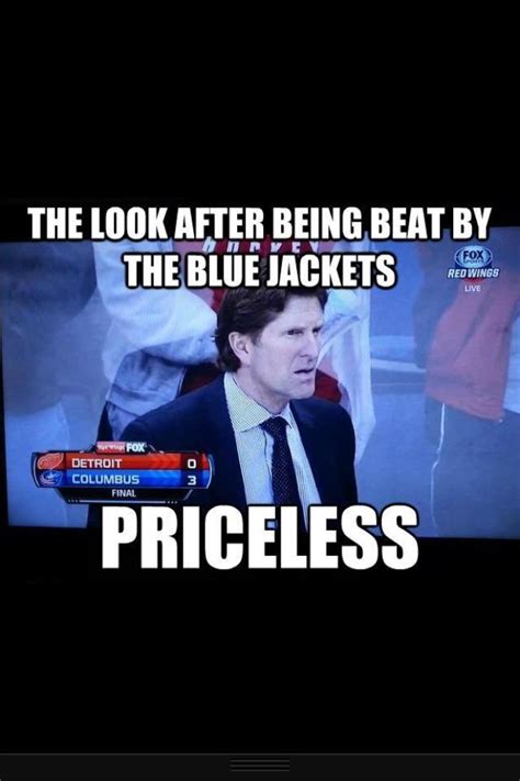 Detroit Red Wings Columbus Blue Jackets Nhl Mike Babcock Blue