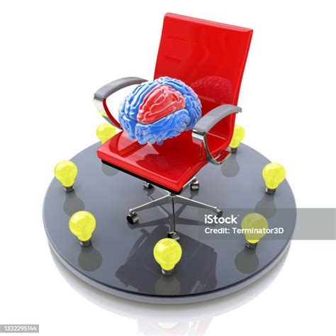 의자는 지적 생각과 관련된 정보의 디자인에 생각 3d 일러스트레이션 3차원 형태에 대한 스톡 사진 및 기타 이미지 3차원 형태 감정 개념 Istock