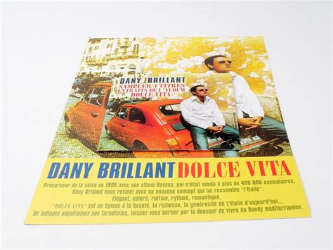 Cd Promo Plan Media Press Kit Dany Brillant Sampler 4 Titres Dolce