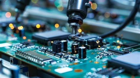 Advanced High Precision Robot Arms On Fully Automated Pcb Assembly Line