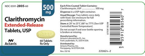 Clarithromycin Er Fda Prescribing Information Side Effects And Uses