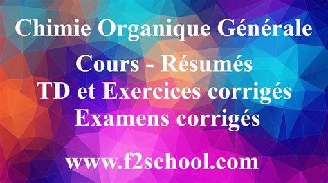Exercices Corrigés De Chimie Organique Licence 2 Pdf F2school