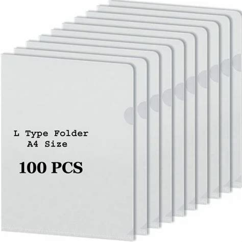 Plastic Transparent L Type A4 Size Document Folder For School At 2 7