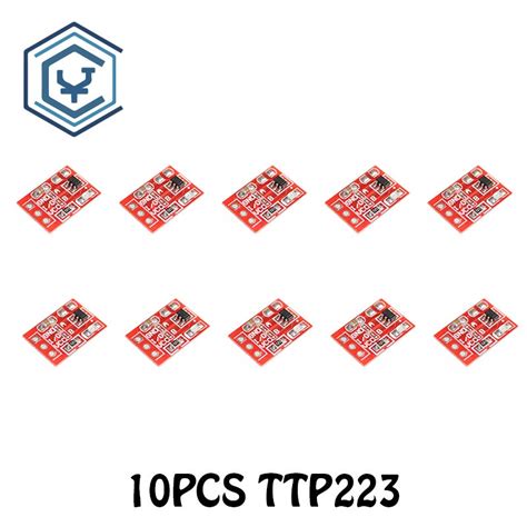 10PCS LOT TTP223 Touch Button Module Capacitor Type Single Channel Self