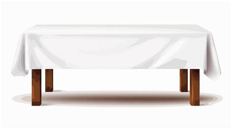Elegant White Tablecloth For Dinner Setting Premium Ai Generated Vector
