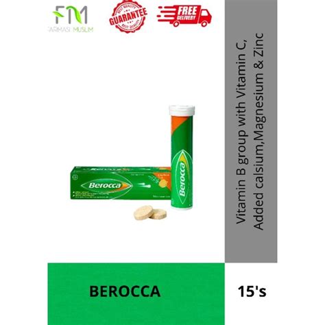 Berocca Original Effervescent Tables Orange 15s No Box Shopee