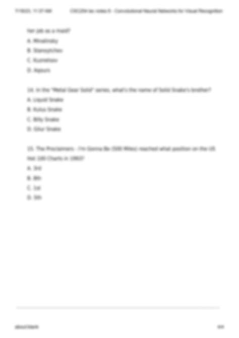 SOLUTION Csc254 Lec Notes 8 Convolutional Neural Networks For Visual