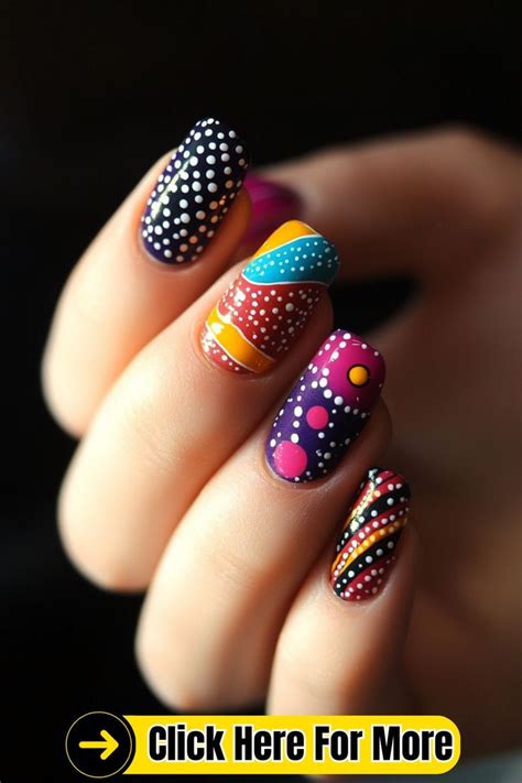 40 Fascinating Dot Nail Art Designs Dots Nails Dot Nail Art Designs