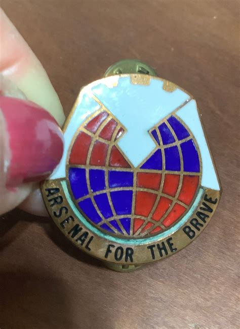 Us Military Material Command Insignia Pin Arsenal For The Brave Etsy