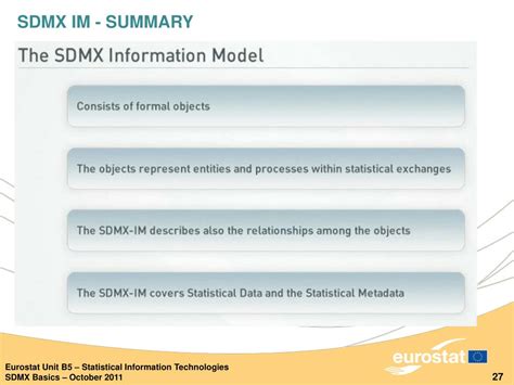 Ppt Sdmx Basics Core Elements Information Model Data Structure Definition Dsd Sdmx Ml