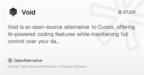 Void Open Source Alternative To Cursor Claude Code And Kiro