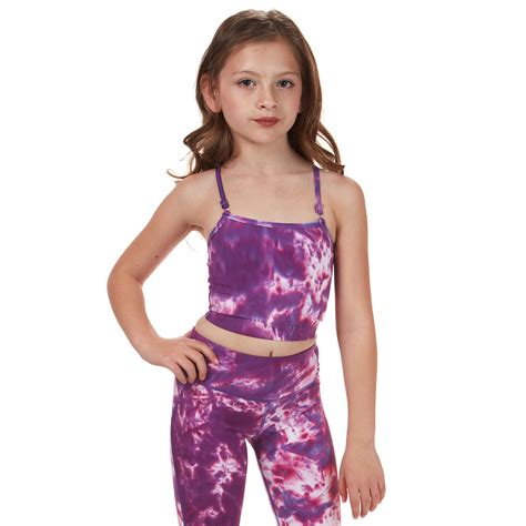 Criss Cross Crop Top Purple Tie Dye Dragonwing