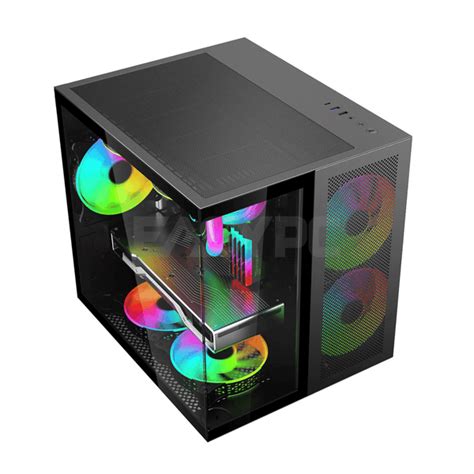 Inplay Seaview Pavilion Micro Atx Gaming Case Black Easypc