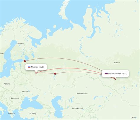 All Flight Routes From Novokuznetsk To Moscow Noz To Svo Flight Routes