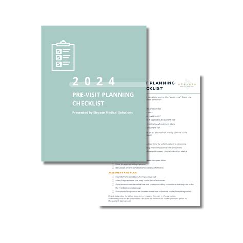 Pre Visit Planning Checklist Elevate Medical Solutions