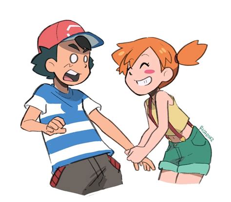 Ash And Misty ️ Pokeshipping Alola Pokemon Personajes Fotos De
