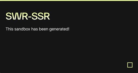 Swr Ssr Codesandbox