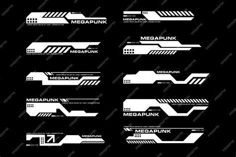 Premium Vector Futuristic Hud Border Templates Design