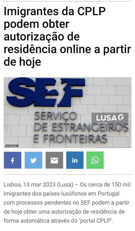 Conosaba Do Porto Imigrantes Da Cplp J Podem Obter Autoriza O De