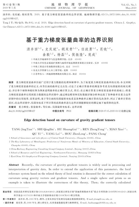 Pdf Edge Detection Based On Curvature Of Gravity Gradient Tensor