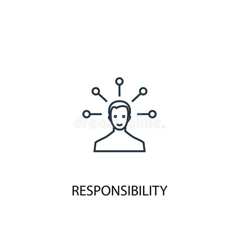 Responsibility Concept Line Icon Simple Stock Vector Illustration Of