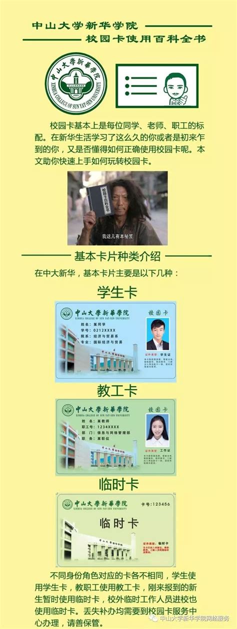 迎新特辑 亲请领取您的中大新华校园卡使用百科全书