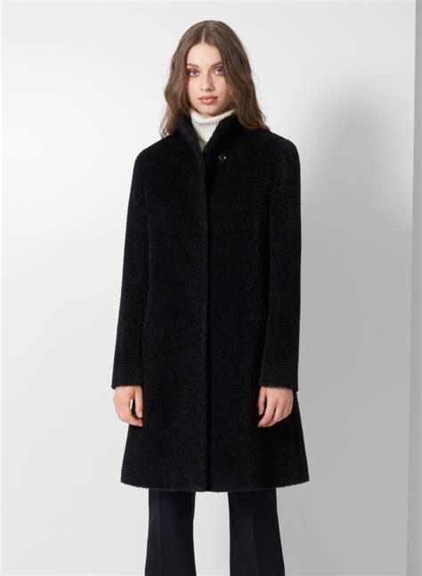 Cappotto In Lana E Alpaca Con Collo Alto Cinzia Rocca