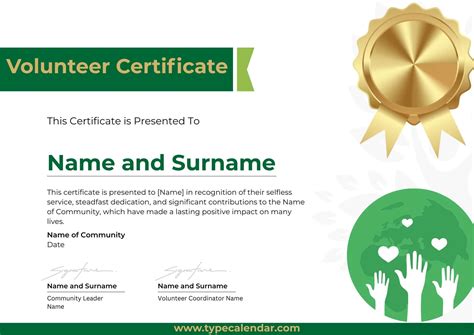 31 Free Printable Volunteer Certificate Templates