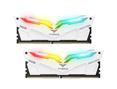 MEMORIA RAM TEAMGROUP DDR4 16GB 8GBX2 FRECUENCIA 3200 MHZ T FORCE NIGHT HAWK WHITE PARA PC