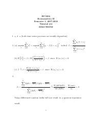 Tutorial4 Solutions Pdf EC3304 Econometrics II Semester 1 2017 2018