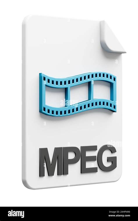 Threedimensional File Type Icon For The Video Filetype MPEG Isolated On