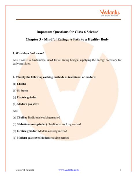 Cbse Class 6 Science Chapter 3 Important Questions Solutions