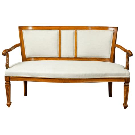 American Period Windsor Settee Bamboo Turned Spindles Early 19th