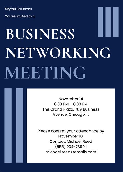 Business Networking Invitation Sample