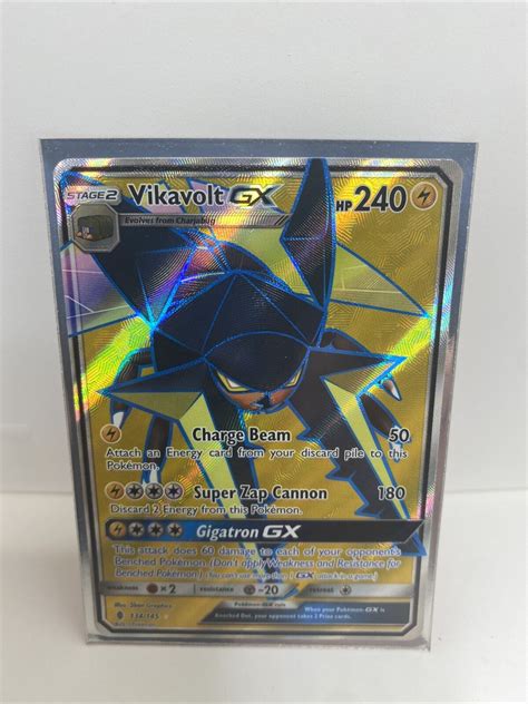 Vikavolt Gx 134 145 Full Art Ultra Rare Sm Guardians Rising Pokemon