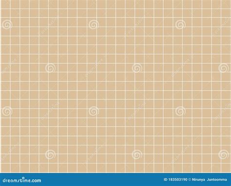 Seamless Texture Of Graph Paper Grid Line Paper Sheet White Straight Lines On Brown Background