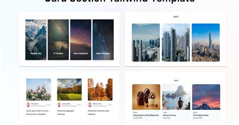 techcard tailwind css 3 card html template web templates envato