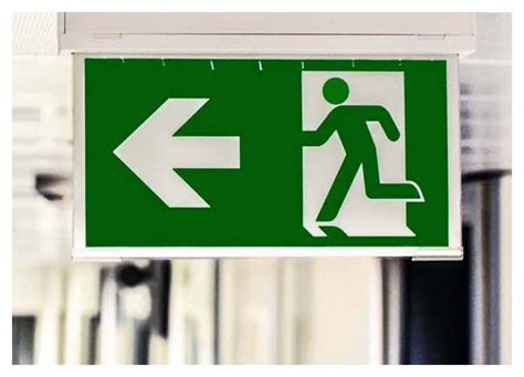 Rectangular Exit Signage For Malls Market Railway Station At Best