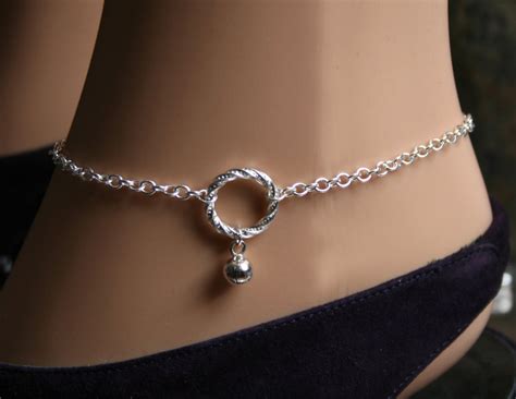 Slave Bell Fancy O Ring Slave Ankle Chain Bracelet BDSM Anklet