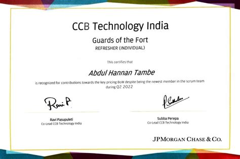 Abdul Hannan Tambe On Linkedin Jpmorgan Recognition 11 Comments