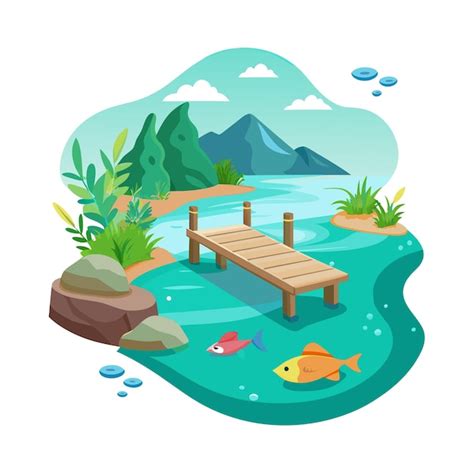 Premium Vector Beautiful Landscape Scenery Vector Illustration Concepts