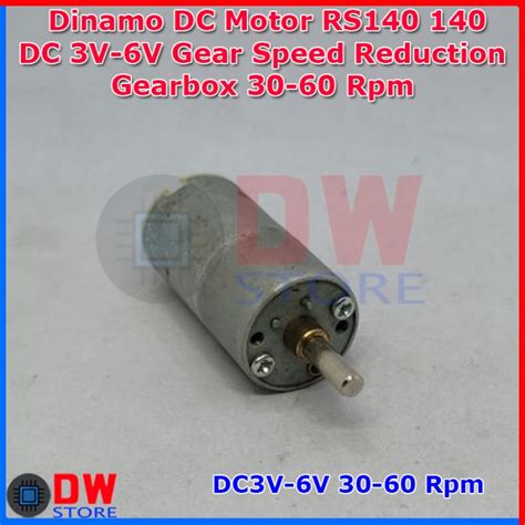 Jual Robot Smart Car Gear Box Gearbox TT DC Motor 3V 6V RS 140 140