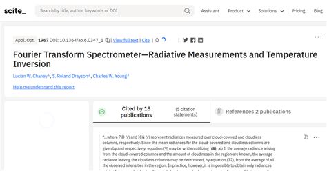 Fourier Transform Spectrometer—radiative Measurements And Temperature